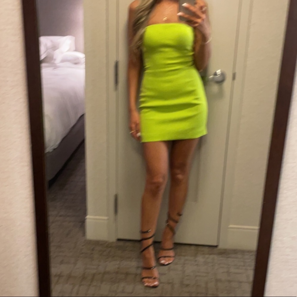 Mini Neon Green Dress - Gem